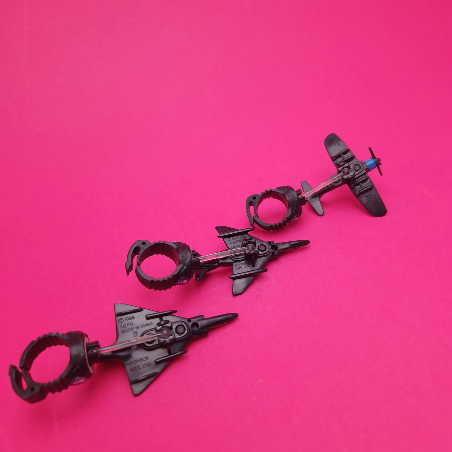 RING RAIDERS ☆ REBEL WINGS SKULL SQUADRON Fighters Plane ☆ Vintage Mat ...