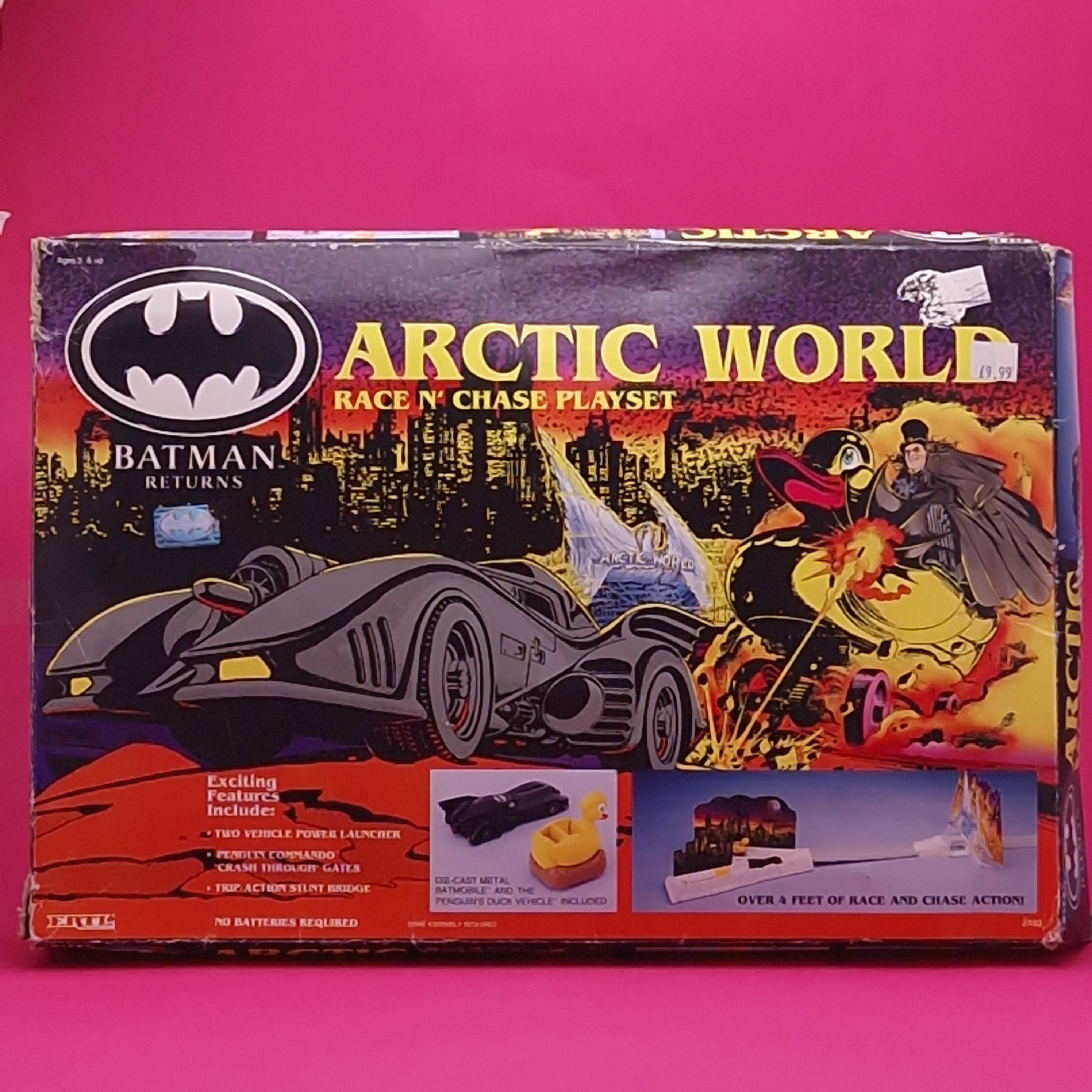 BATMAN RETURNS ☆ ARCTIC WORLD RACE N' CHASE Playset ☆ Original Boxed E ...