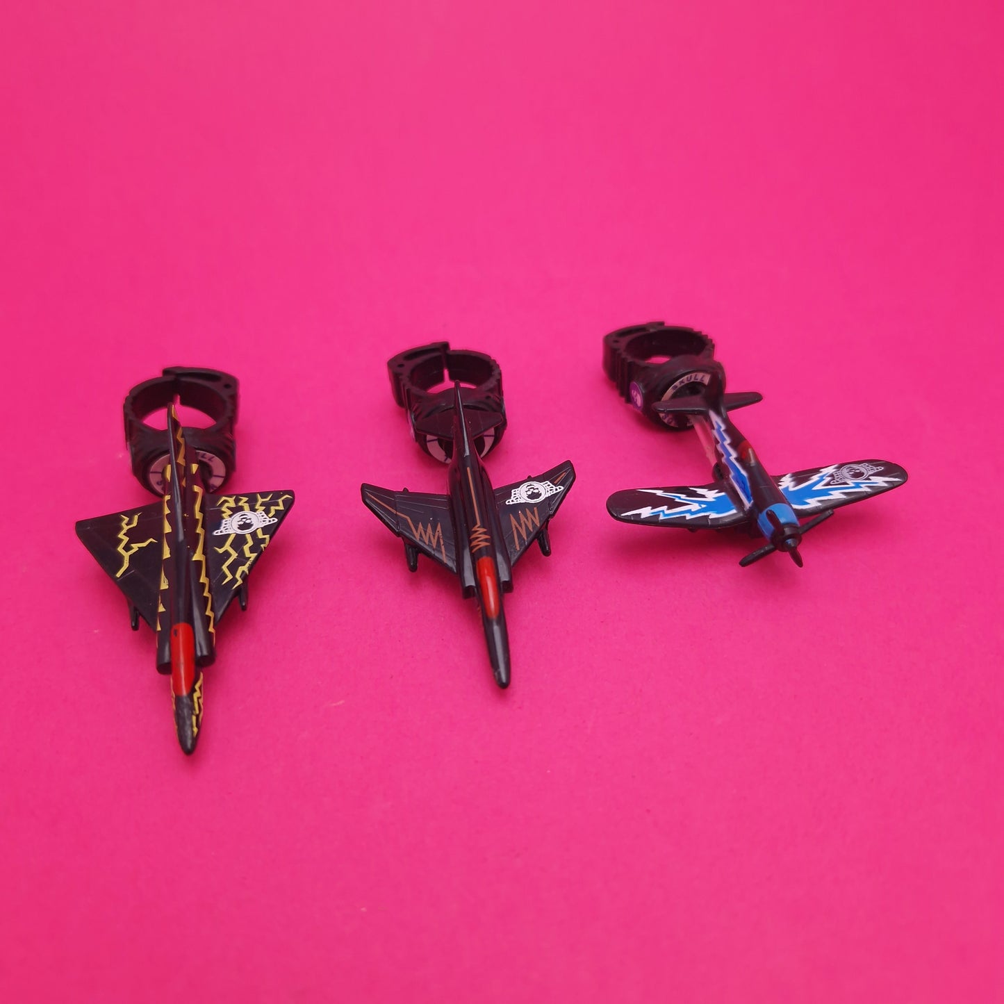 RING RAIDERS ☆ REBEL WINGS SKULL SQUADRON Fighters Plane ☆ Vintage Mat ...