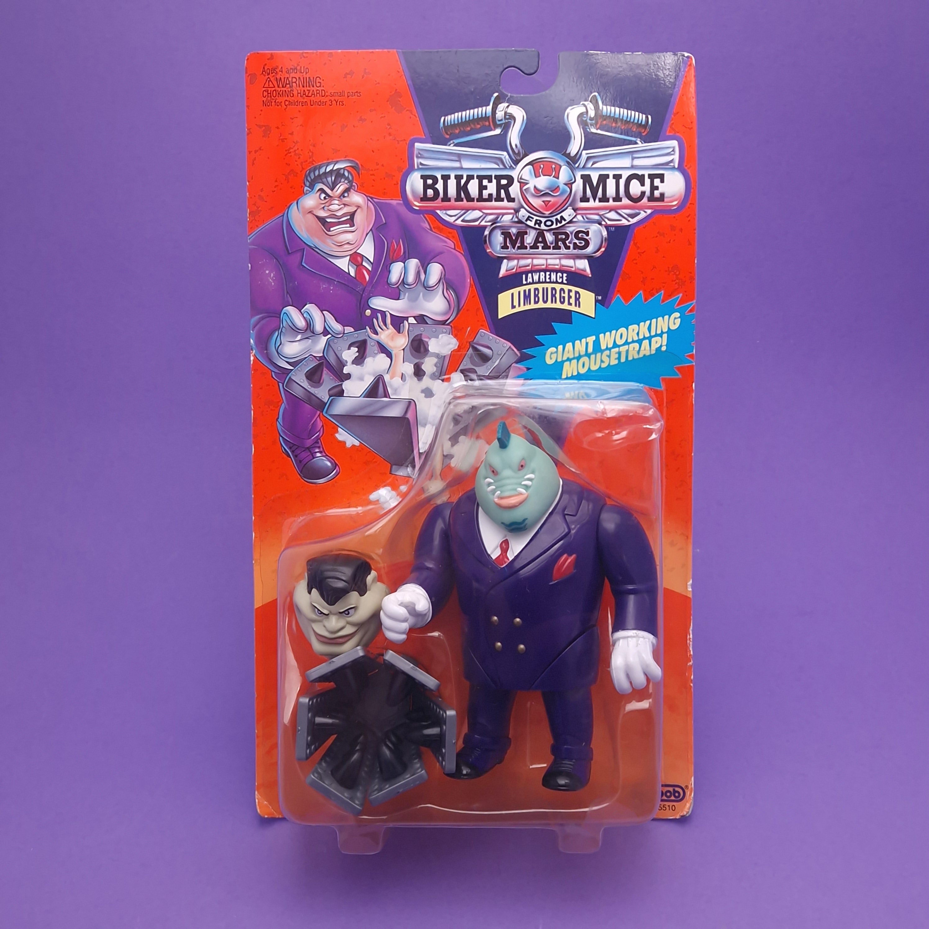 BIKER MICE FROM MARS ☆ LAWRENCE LIMBURGER Carded Action Figure ☆ Seale ...