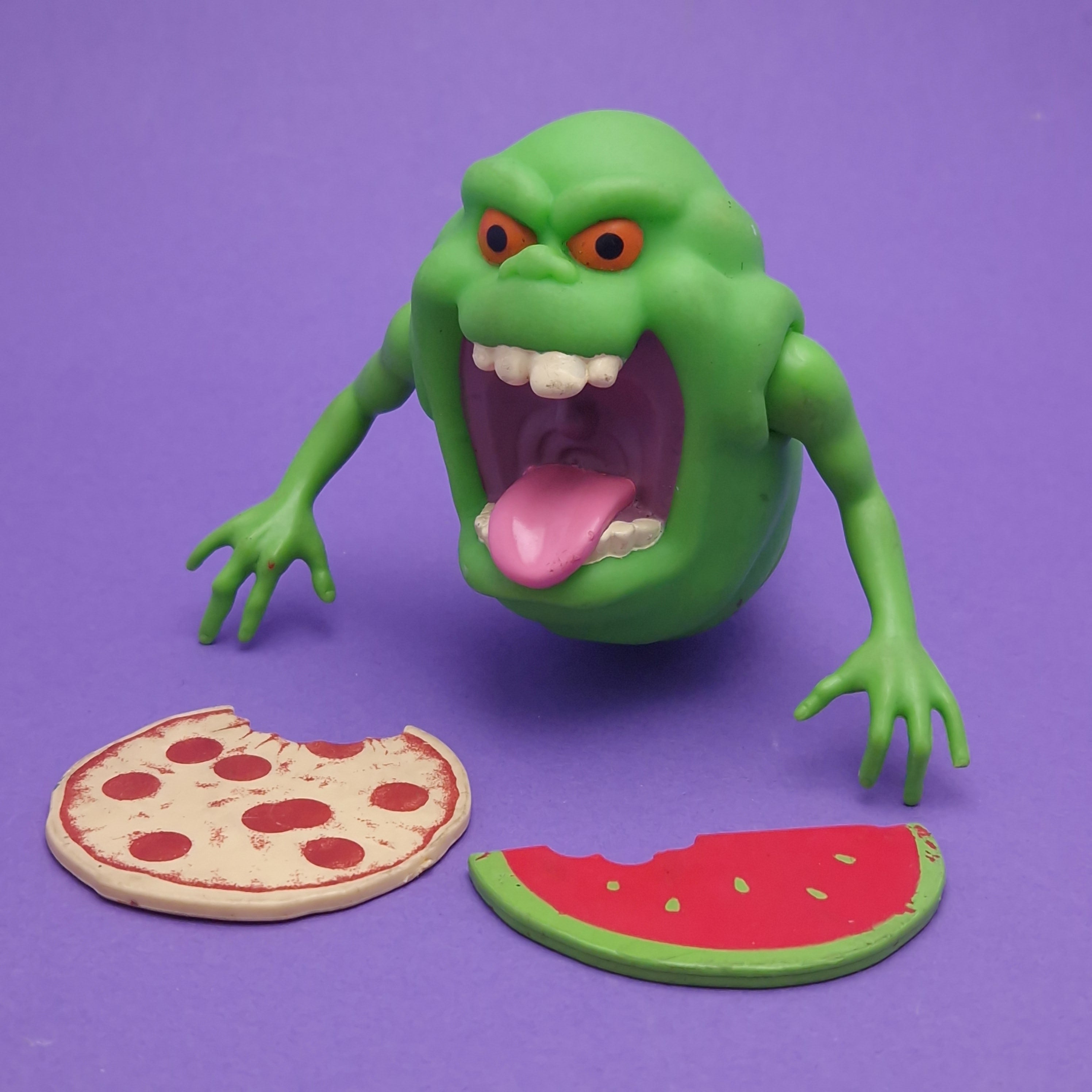 GHOSTBUSTERS ☆ GREEN GHOST SLIMER Food Vintage Figure ☆ Loose 80s Kenn ...
