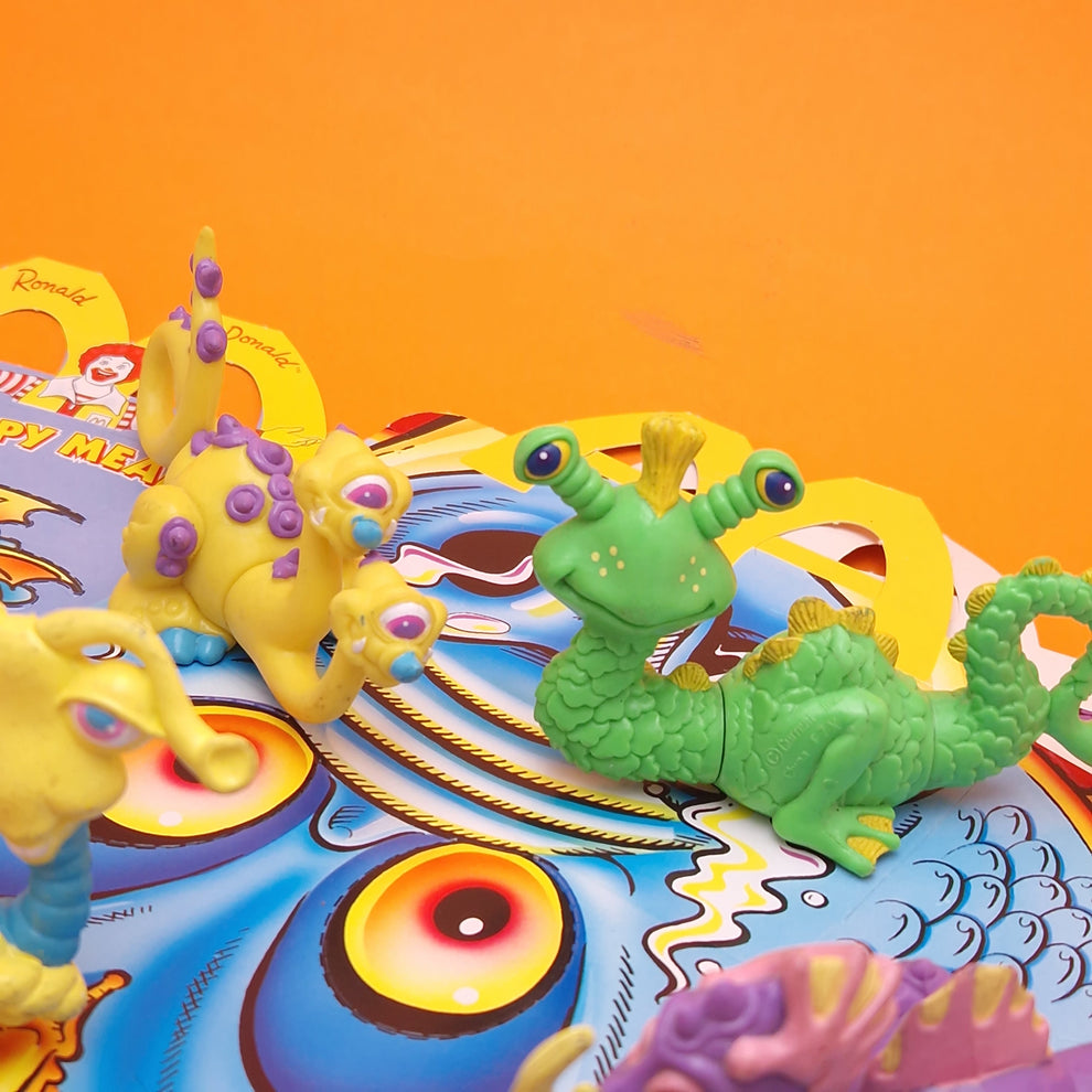 MCDONALDS ☆ Mix'em up Monsters Dragons Figures & Boxes ☆ 90s Happy Mea ...
