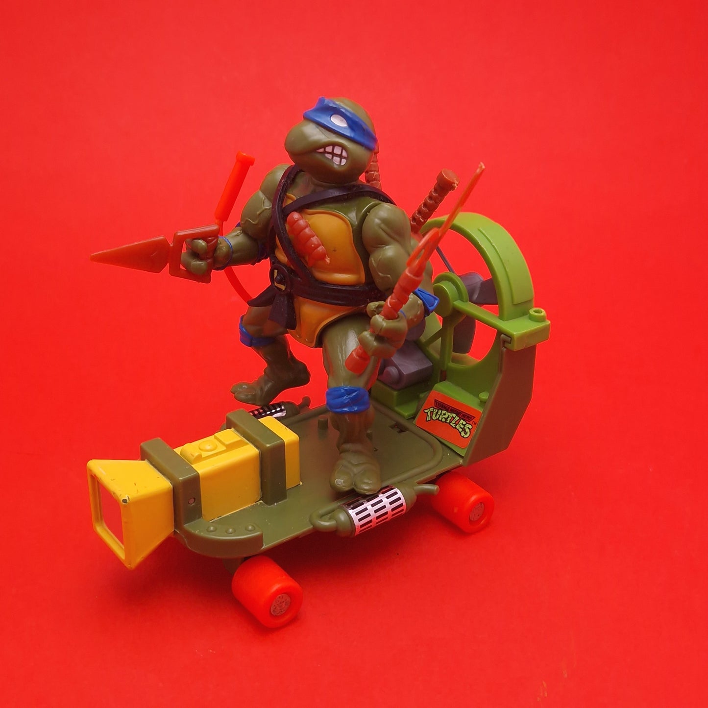 TEENAGE MUTANT NINJA TURTLES ☆ LEONARDO & CHEAPSKATE Figure ☆ Vintage ...